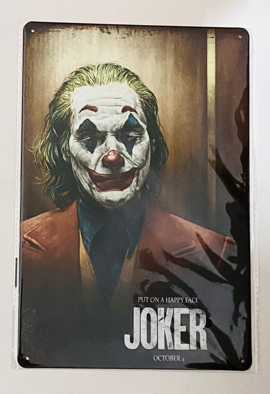 Joker Tin Sign Poster – Home Decor Vintage Retro Metal Wall Art for ...