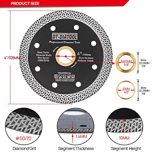 Snapklik.com : DT-DIATOOL Diamond Granite Blade 4 Inch For Marble ...