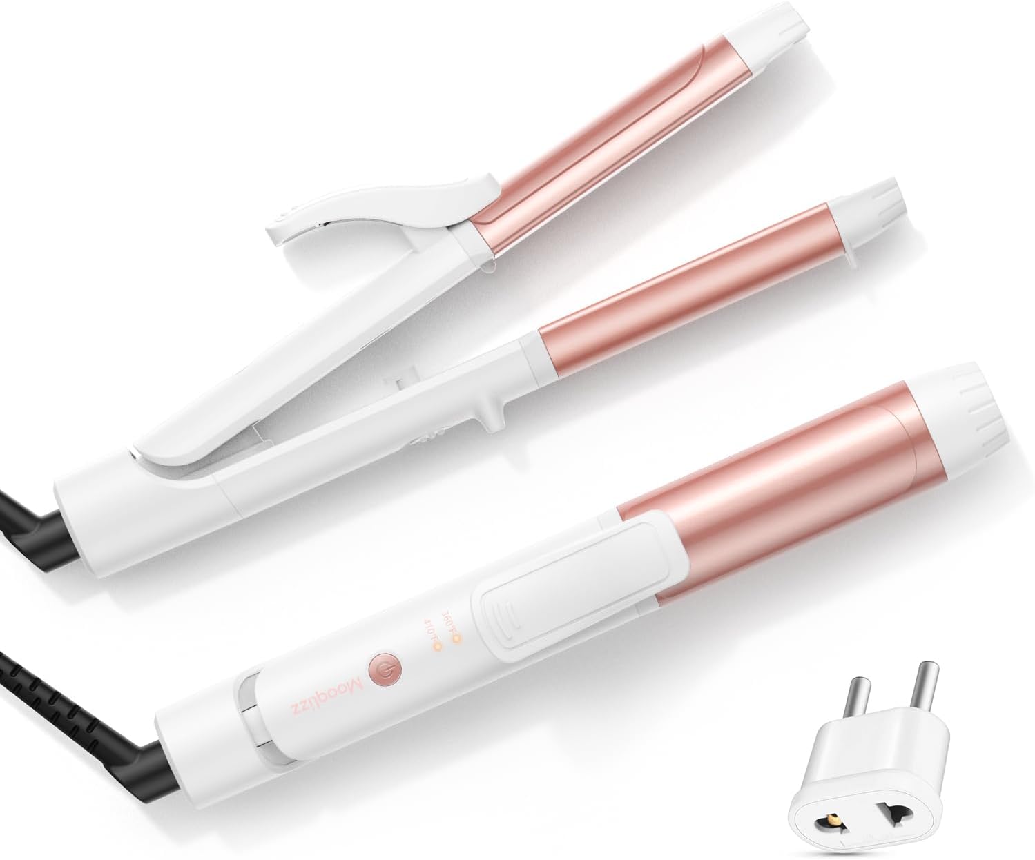 Amazon.com: Mooqlizz Dual Voltage Curling Iron, Travel Flat Iron Hair ...
