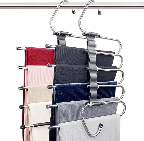 Amazon.com: Magic Pants Hangers | Space Closet | Clothes Organizer | Multi-Layer ...