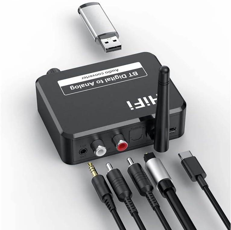 DooBuy Bluetooth 5.1 Digital Audio Receiver, DAC, Digital to Analog ...