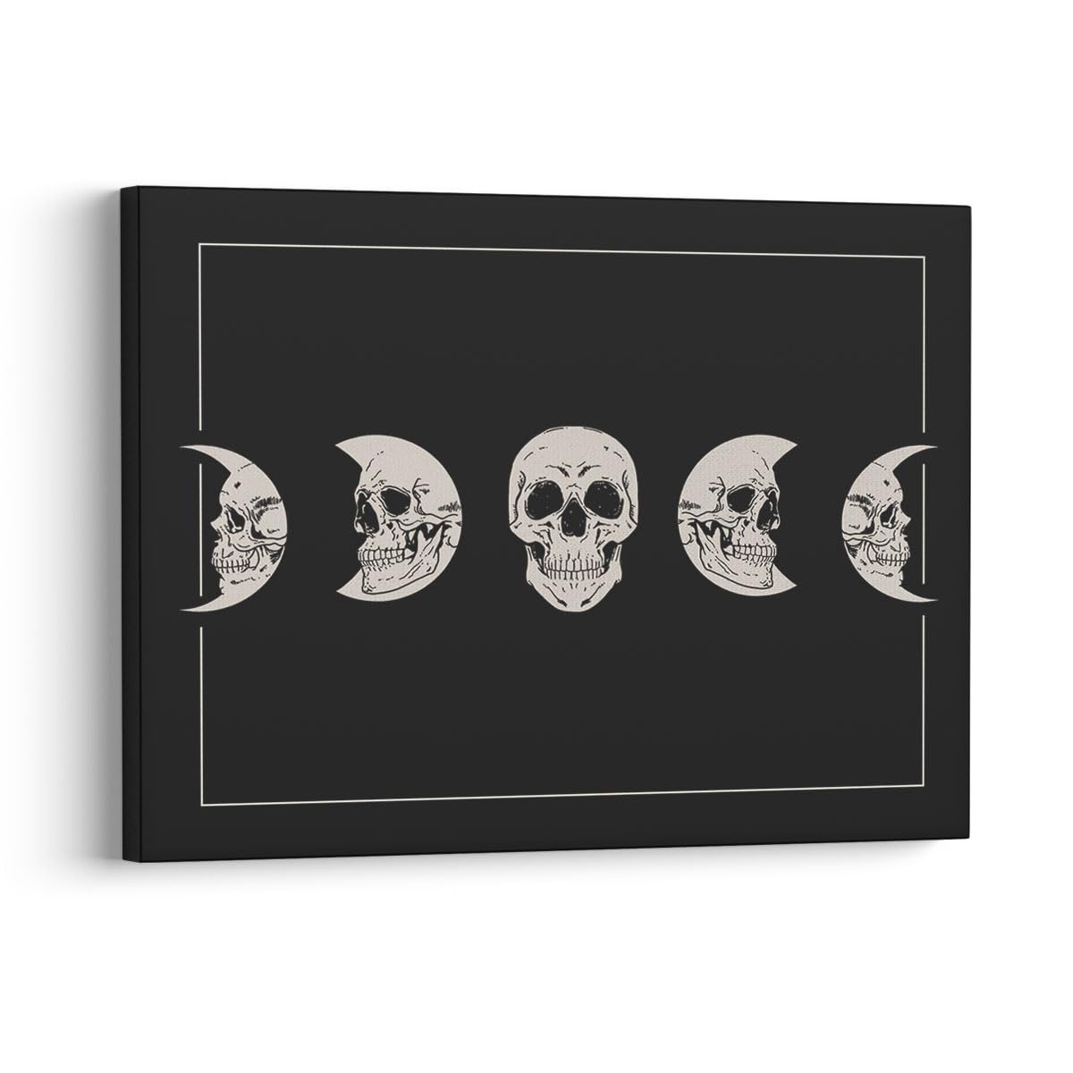 Amazon.com: XWELLDAN Halloween Wall Art Decor, Skull Moon Phases Wall ...