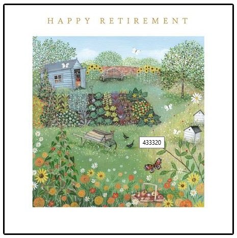 Retirement Card - (WDM-433320) - Retirement Bliss - Garden Scene ...