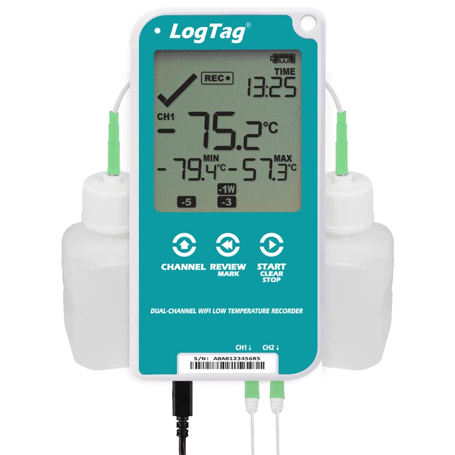 LogTag UTREL30-16 Dual Channel Kit Includes: Data Logger, 2-ST10M-15 ...