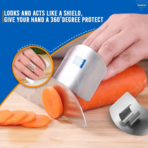 FreshDcart FDCFG Stainless Steel Finger Cutting Protector Hand Guard ...