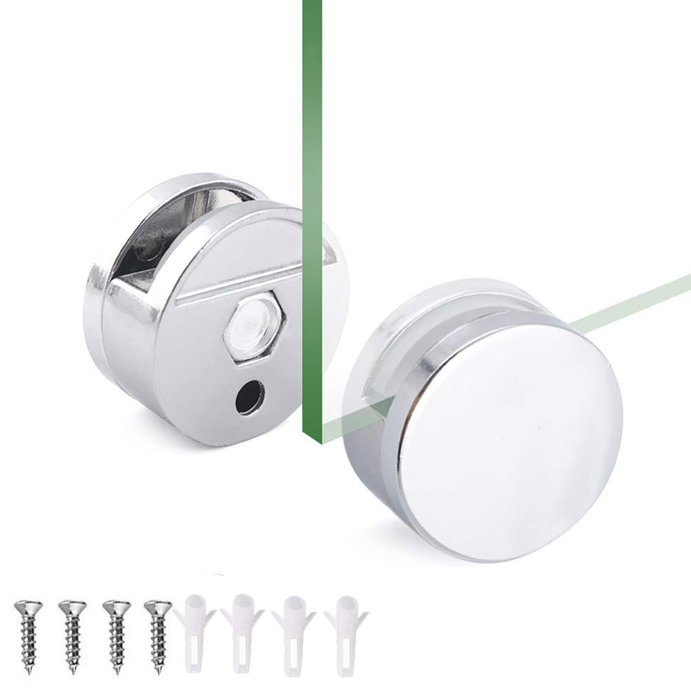 4Pcs Zinc Alloy Mirror Floating Glass Clip Set- Wall Mounted Mirrors ...