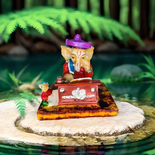 Buy ICRAFT INTERIO Munim Ganesha with Mushak Statue for Home Decor ...