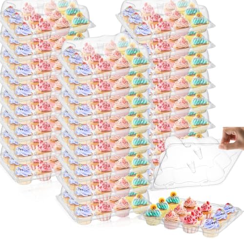 Amazon.com: Palksky 50 Pack Mini Bundt Cake Containers Package, Clear ...
