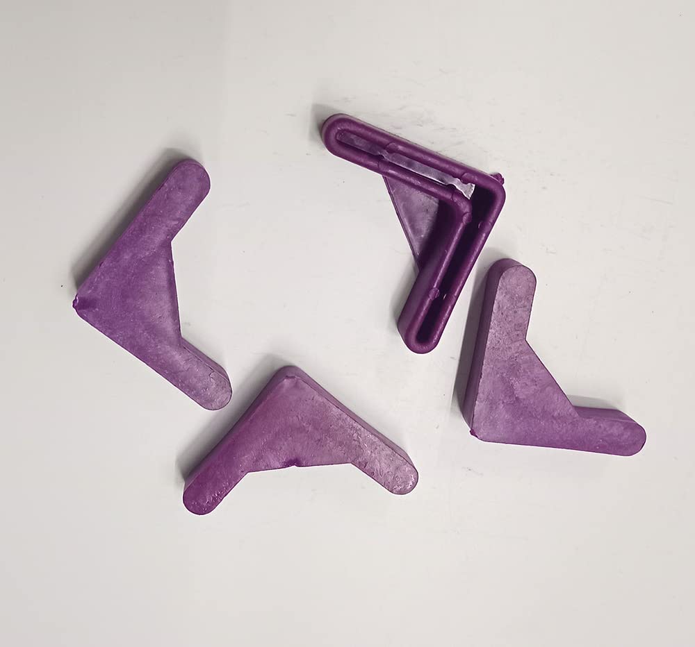Plastic Angle Iron Foot Pad (L Shaped) 4 Pcs (Purple) : Amazon.in: Home ...