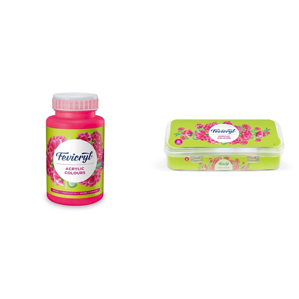 Pidilite Fevicryl Acrylic Colour, Pink Acrylic Paint, 500 ml & Pidilite ...