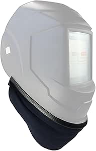 Welding Helmet Bib Cover, Leather Cotton Heat Resistant Split Wrap ...