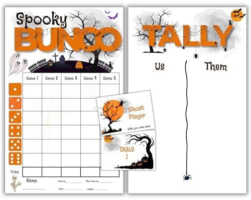 Amazon.com: Halloween Bunco Bundle- October November Theme - Spooky ...