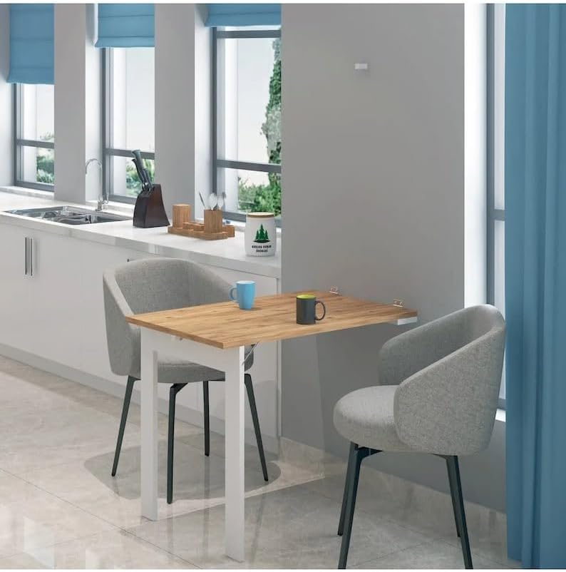 Amazon.com - Wall Mounted Foldable Dining Table - Murphy Kitchen Table ...