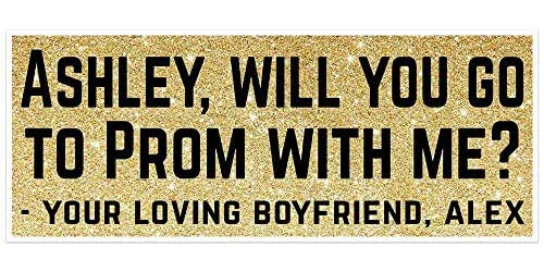 Amazon.com: Personalized Will you Go To Prom with me Banner - 60" x 24 ...