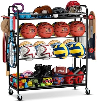 Amazon.com: HOME IT Garage Sports Equipment Organizer - Garage Ball ...