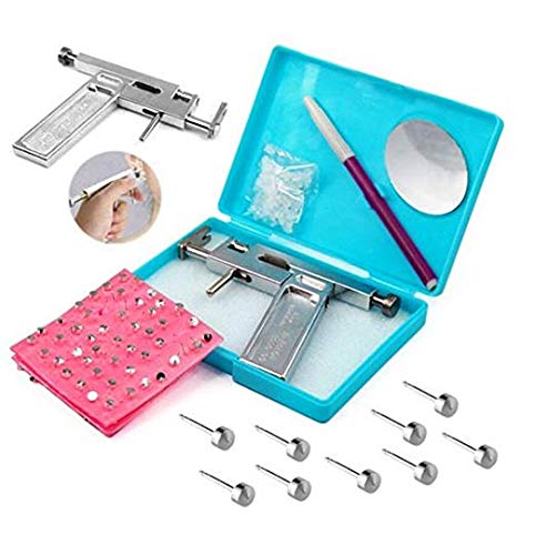 Buy Gadgetsden Stainless Steel Silver Gun Shots Tool Kit Ear Nose Body ...