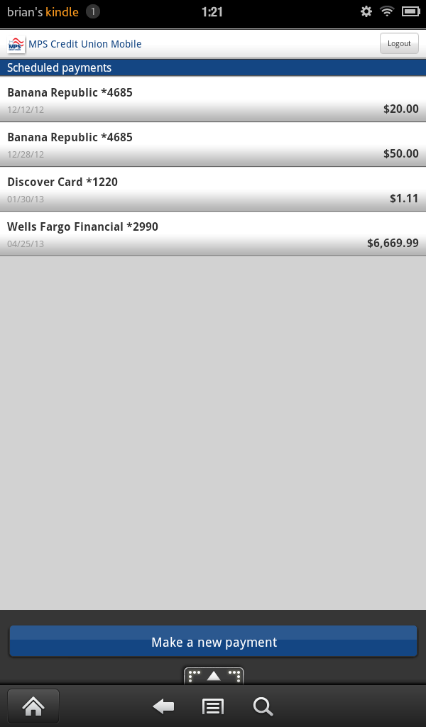 MPS Credit Union Mobile(Kindle Tablet Edition) - App on the Amazon Appstore