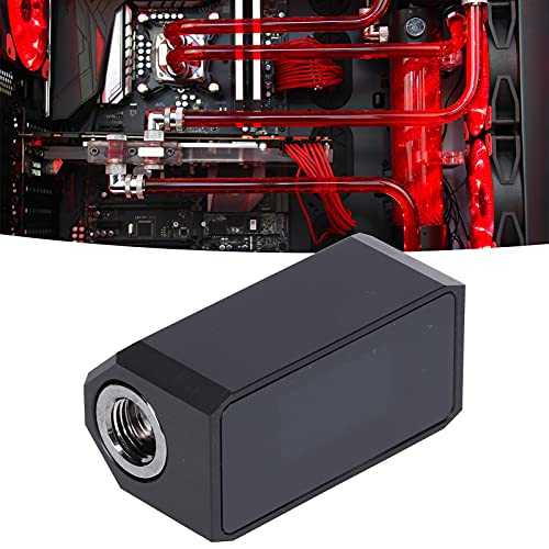 Fdit G1/4” Inline PC Water Cooling Flow Meter, Temperature/Flow/Speed ...