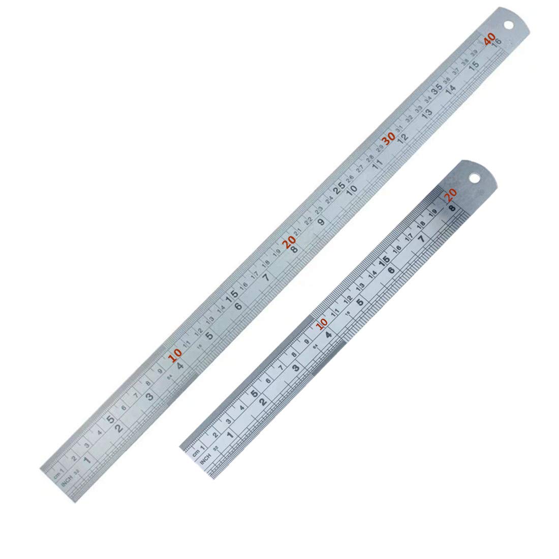 16 Inch/40cm w 8 Inch/20cm Metal Metric Rigid Straight Edge Ruler for ...