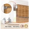Amazon.com: LazBlinds No Tools No Drill Cordless Bamboo Roman Shades ...