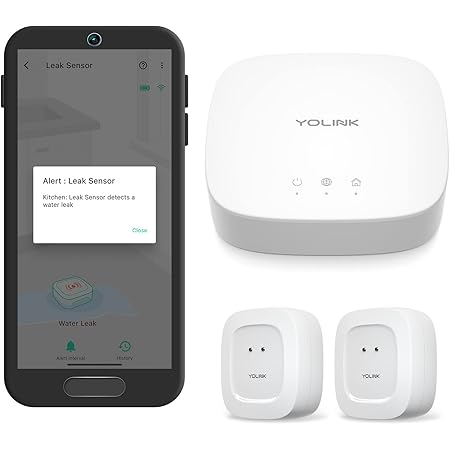 Amazon.com: YOLINK Water Leak Sensor 3-Pack, LoRa Up to 1/4 Mile Open ...