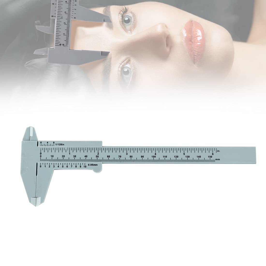 Snapklik.com : 150MM Microblading Eyebrow Ruler, Double Scale Plastic ...
