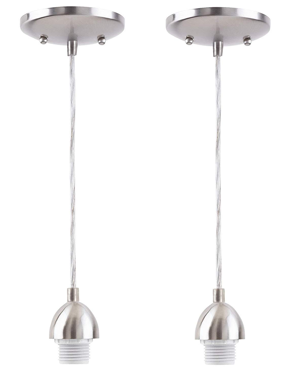 Brushed Nickel Mini Pendant Light Kits Daelan Satin Nickel Clear