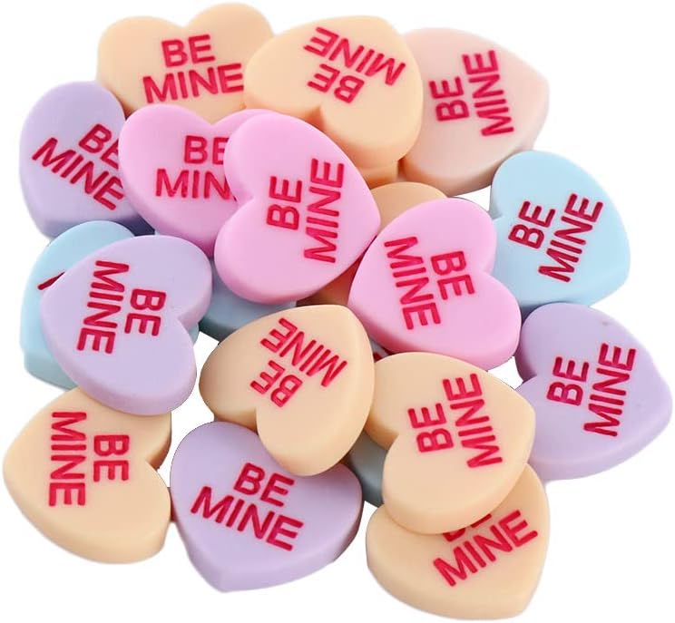 Amazon.com: Kigeli 240 Pcs Valentine's Day Wood Heart Beads ...