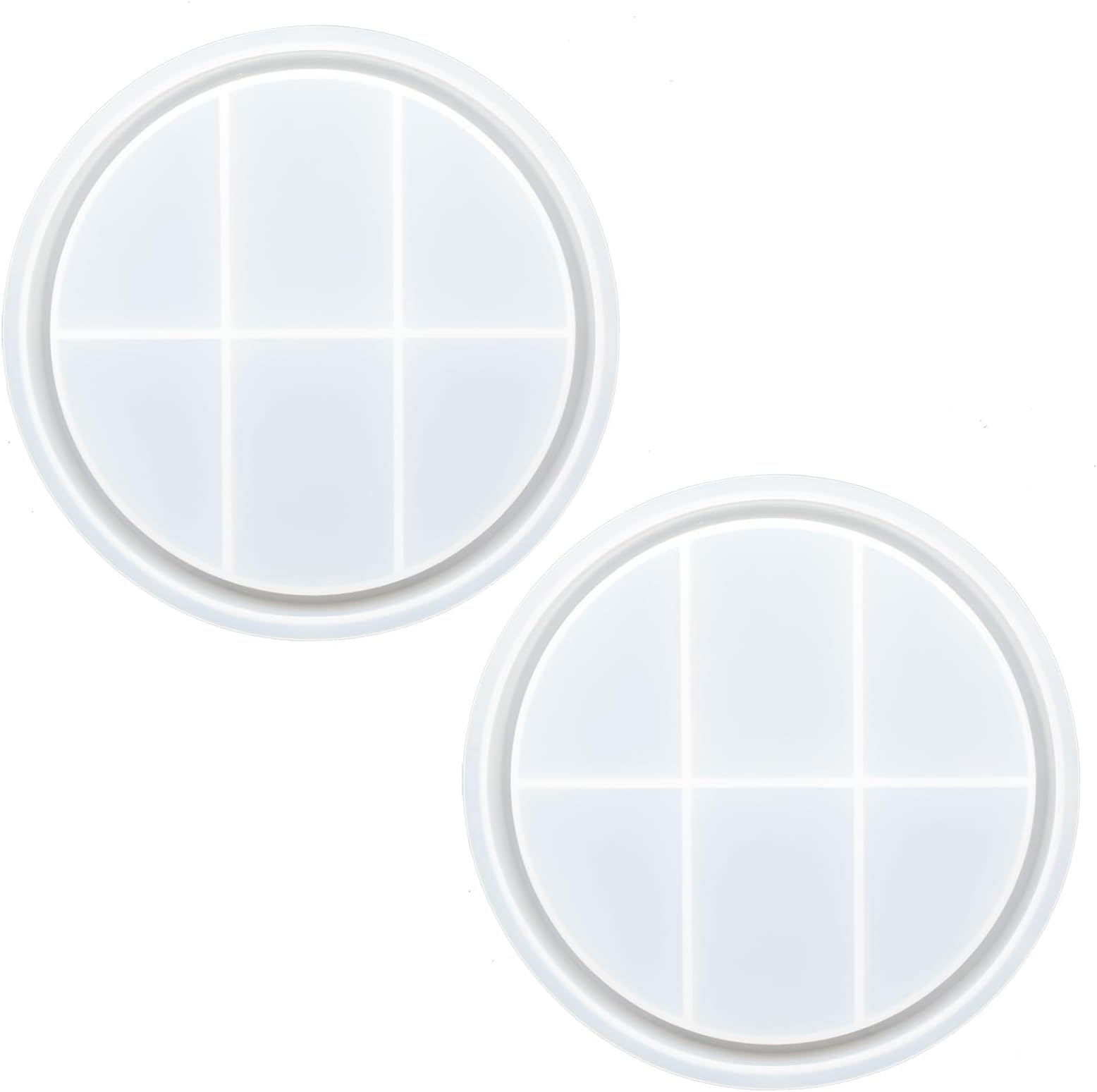 Amazon.com: 7 Inch Round Silicone Molds for Resin Flat Circle Concrete ...