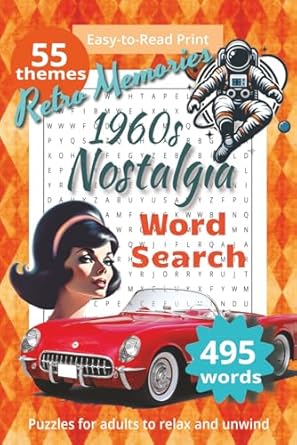 1960s Nostalgia Word Search Puzzle Book: Word Searches with Easy-to ...