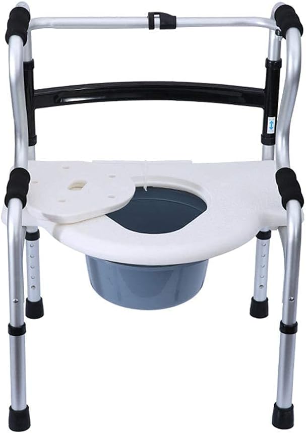 Amazon.com: Walking Frame,Shower Commode Chair with Pot for Seniors ...