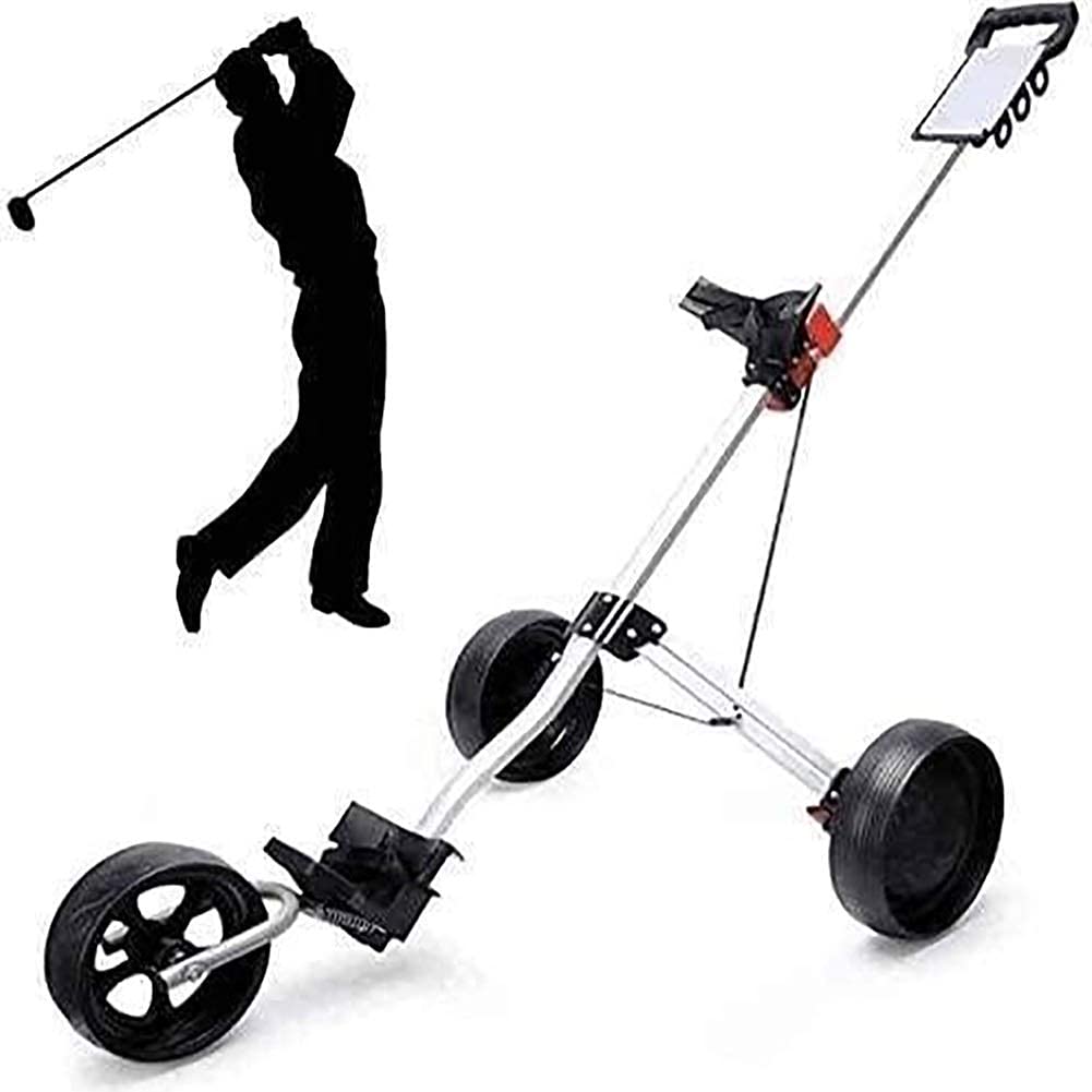 Golf Trolley Golf Push Carts Foldable Golf Trolley 3 Wheel | Desertcart ...