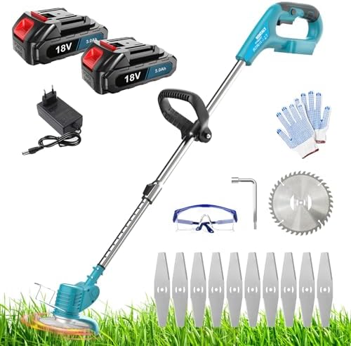 SMILOVII 24V Cordless Strimmer, Telescopic Lightweight Grass Trimmer ...