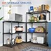 Amazon.com: REIBII 4 Tier Wire Shelving Unit, Expandable & Dividable, 4 ...