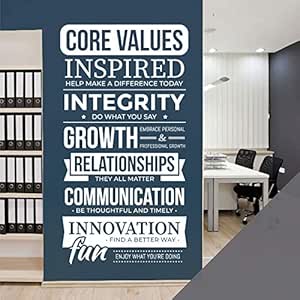 Amazon.com: Core Values - Wall Quote, Company Office, Conference Room ...