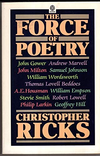 Amazon | The Force of Poetry | Ricks, Christopher | Criticism & Theory