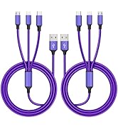 Amazon.com: Multi Charging Cable(2Pack 4FT), Multiple Charger Cord ...