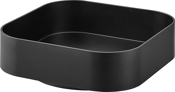 Amazon｜山崎実業(Yamazaki) 回転式 収納ラック スクエア ブラック 約W20×D20×H6.3cm タワー tower スパイスラック 調味料ラック トレー 卓上ラック ...