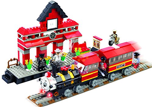 COGO Thomas Rail Engine & Platform DIY Kit with Magibrix Plastic Blocks ...