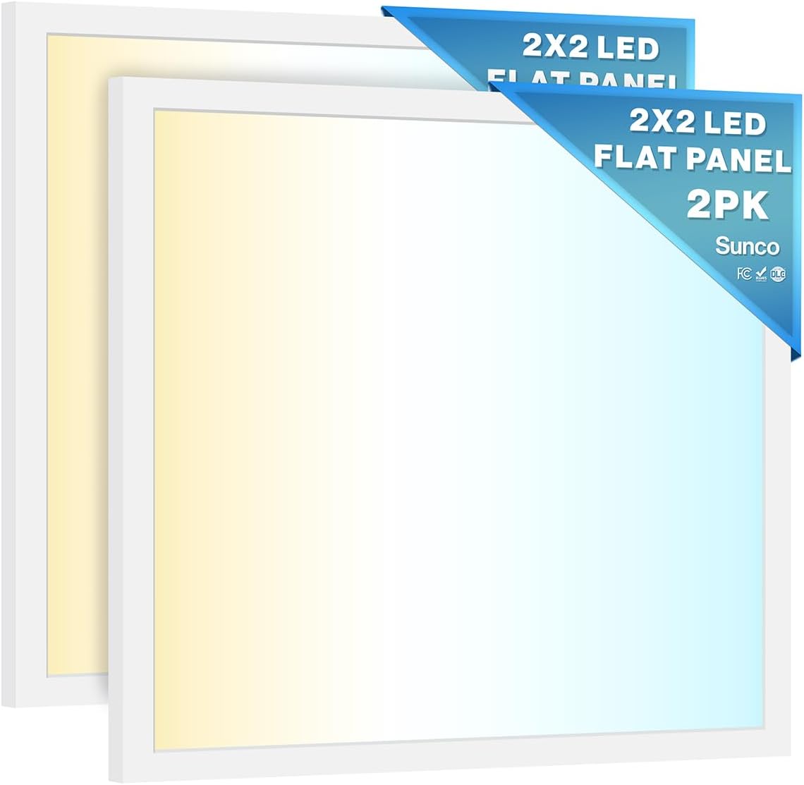Amazon.com: ASD 2 Pack 2x2 Smart RGBW LED Flat Panel Light - 35W UL ...