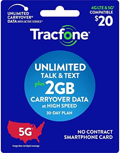 Amazon.com: Tracfone $20 Unlimited Talk and Text, 2GB of Data / 30 Days ...