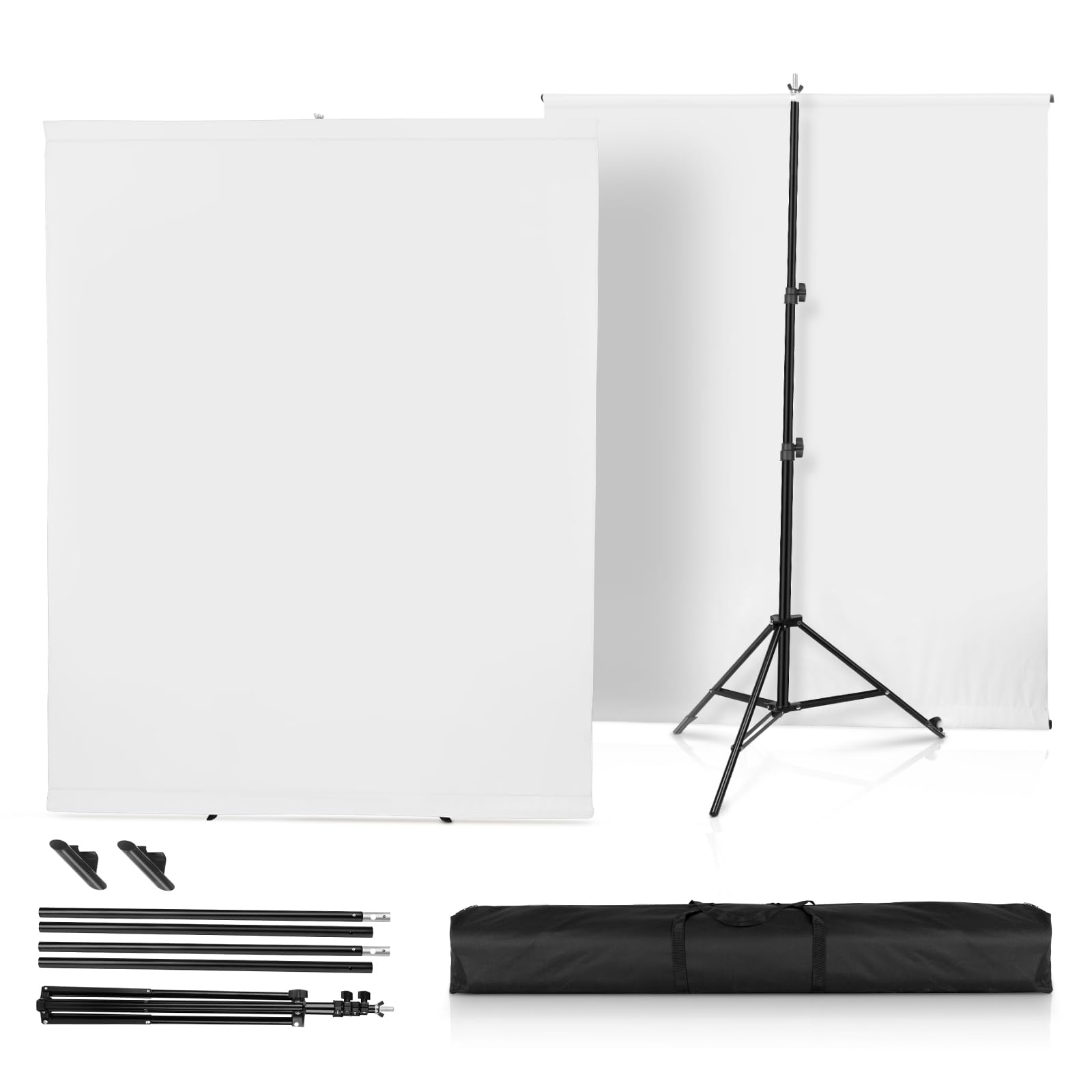 White Screen with Stand，Heorryn 2x1.5M Whitescreen Chromakey Background ...