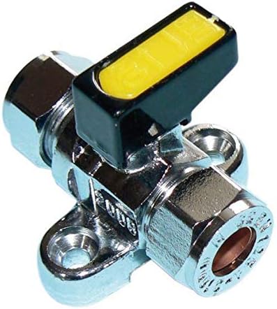 Metrogas 10mm Mini Lever Gas Ball Valve with Backplate - Pack of 2 ...