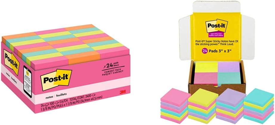 Amazon.com : Post-it Mini Notes, 1.5x2 in, 24 Pads, America's #1 ...