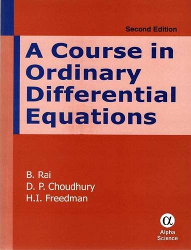 Amazon.com: A Course in Ordinary Differential Equations: 9781842657720 ...