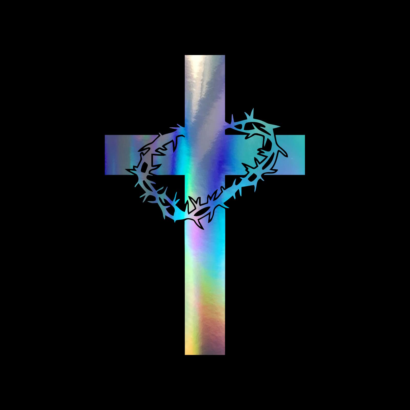 Amazon.com: Cross Throne Crown Decal Vinyl Sticker Auto Car Truck Wall ...