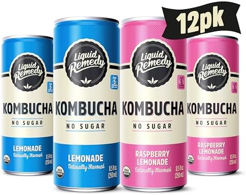 Amazon.com : Liquid Remedy Kombucha Sugar Free Organic Drink, Low ...