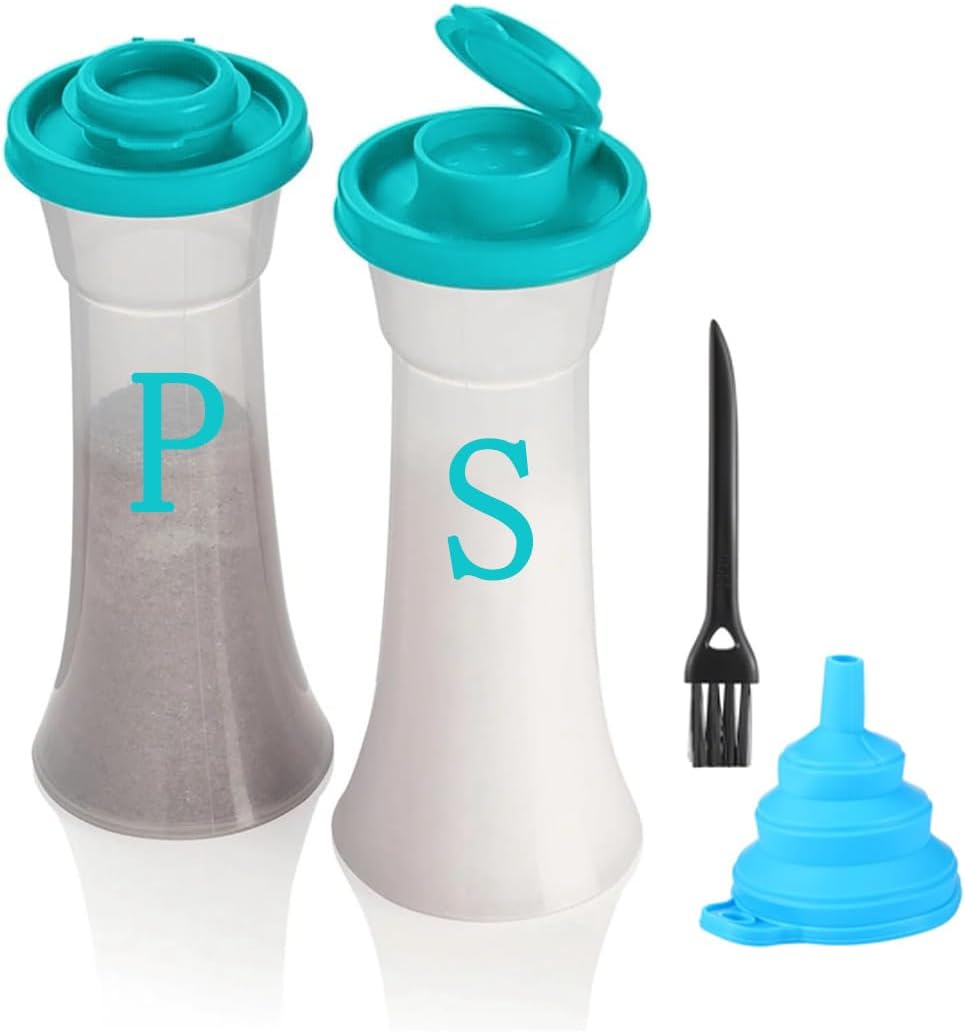 Amazon.com: 2 Set Plastic Salt and Pepper Shakers Set Salt Shaker with ...