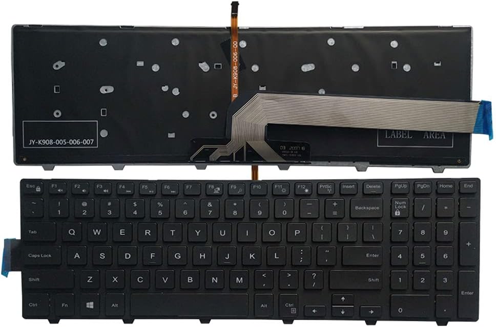 Amazon.com: New Laptop Replacement Keyboard Fit Dell Inspiron 17-5000 ...