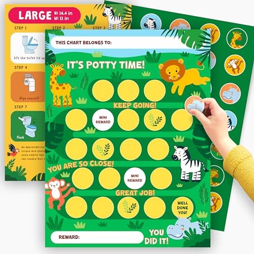 Amazon.com: Potty Training Chart for Toddlers Boys x10 pcs - Reward ...